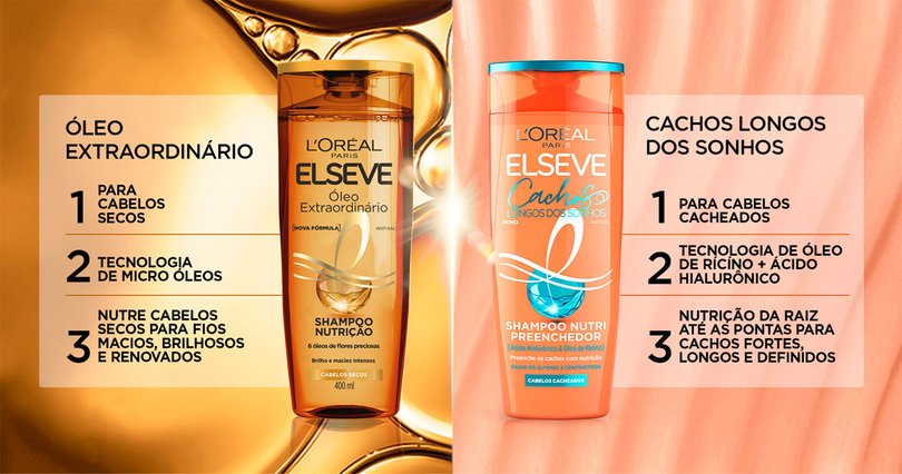 Linha Elseve Óleo Extraordinário: Nutrição para seus Cabelos