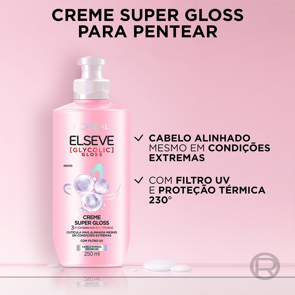 Creme de Pentear Super Gloss 250ml |Glycolic Gloss | L'Oréal Paris