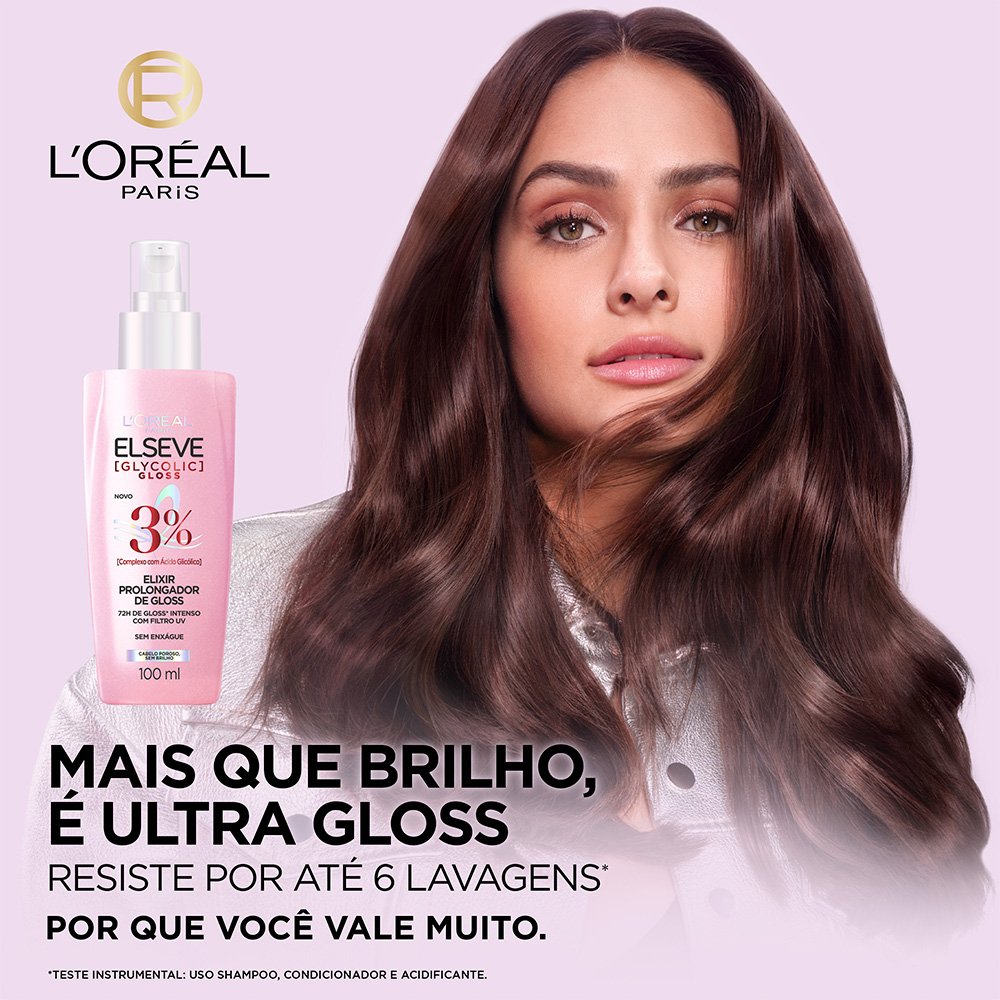Elseve glycolic gloss: brilho intenso com serum prolongador | L'Oréal Paris