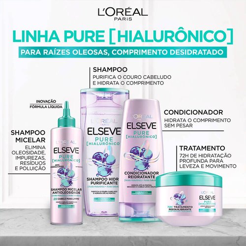 Condicionador Elseve Pure Hialurônico 200ml | Hidratação Intensa