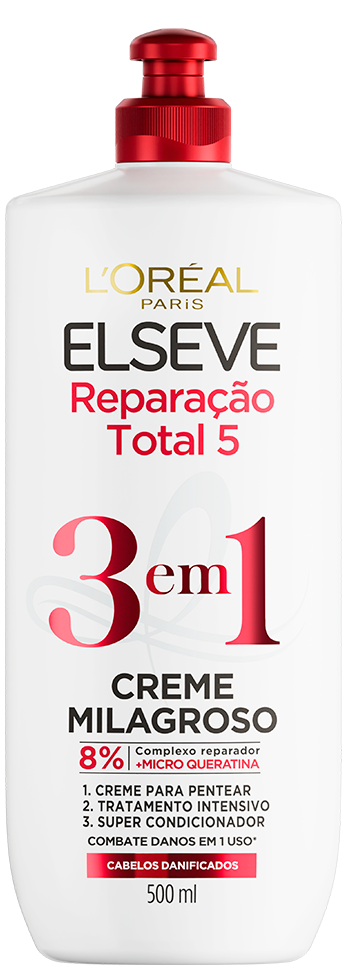 Elseve creme milagroso 3 em 1 resenha: reparação total | L'Oréal Paris