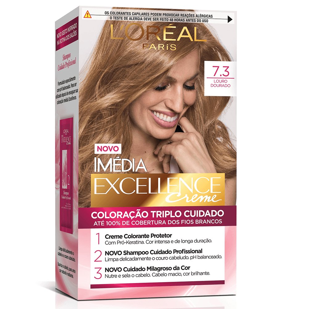 Imédia Excellence Cor 7.3 Louro Dourado I L'Oréal